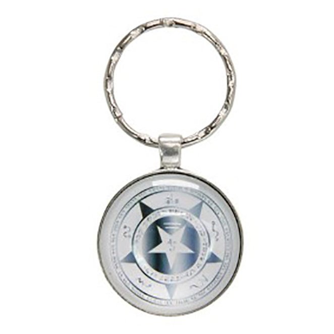 Wiccan Glass Key Chain - Star Design – Cosmic Angel